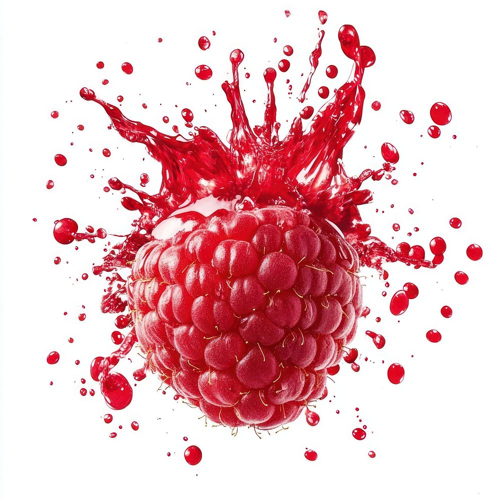 Exploding real raspberry isolated fruit | Free Photo - rawpixel