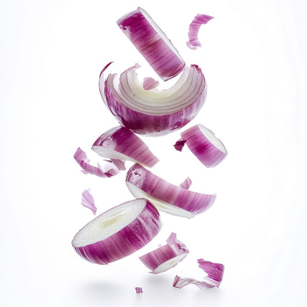 Exploding real slices onion vegetable | Free Photo - rawpixel