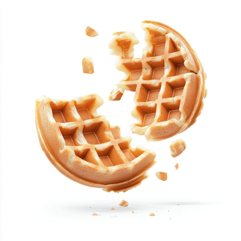 Exploding waffle background white food. | Free Photo - rawpixel