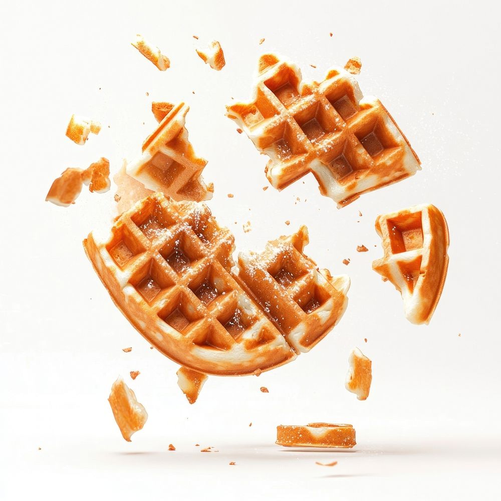 Exploding waffle explosion breakfast delicious. | Free Photo - rawpixel
