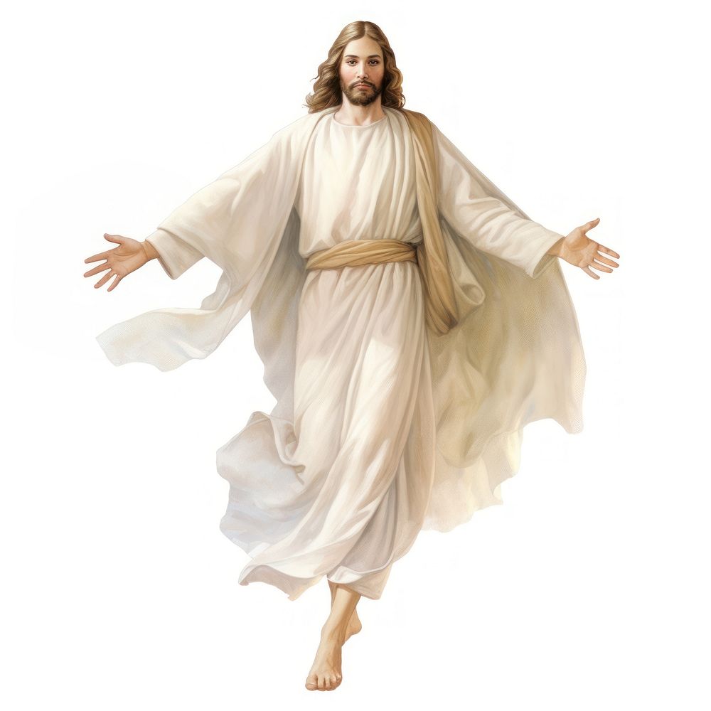 Illustration jesus heaven white robe | Free Photo Illustration - rawpixel