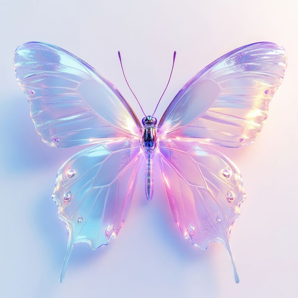 Holographic butterfly glowing ethereal insect | Free Photo Illustration ...
