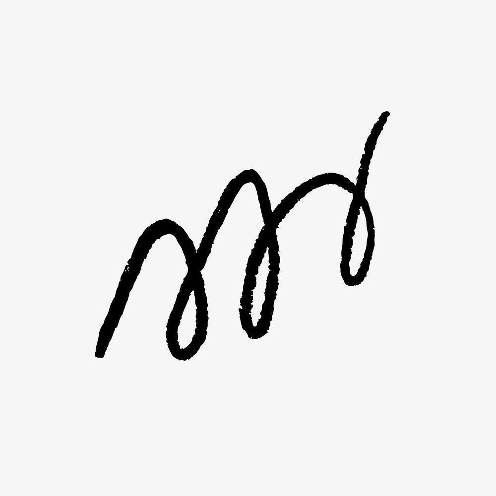 Abstract black squiggly line art | Free Vector Illustration - rawpixel