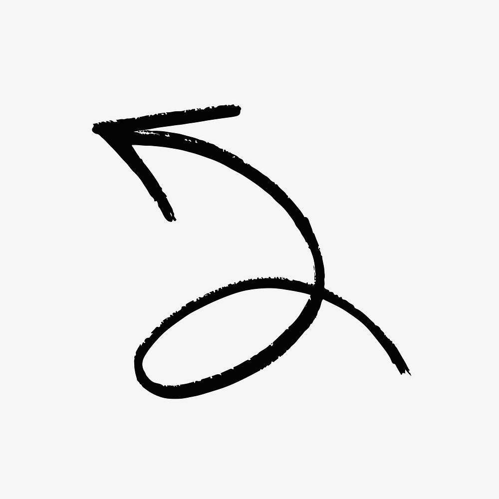 Curved black arrow illustration vector | Free Vector - rawpixel