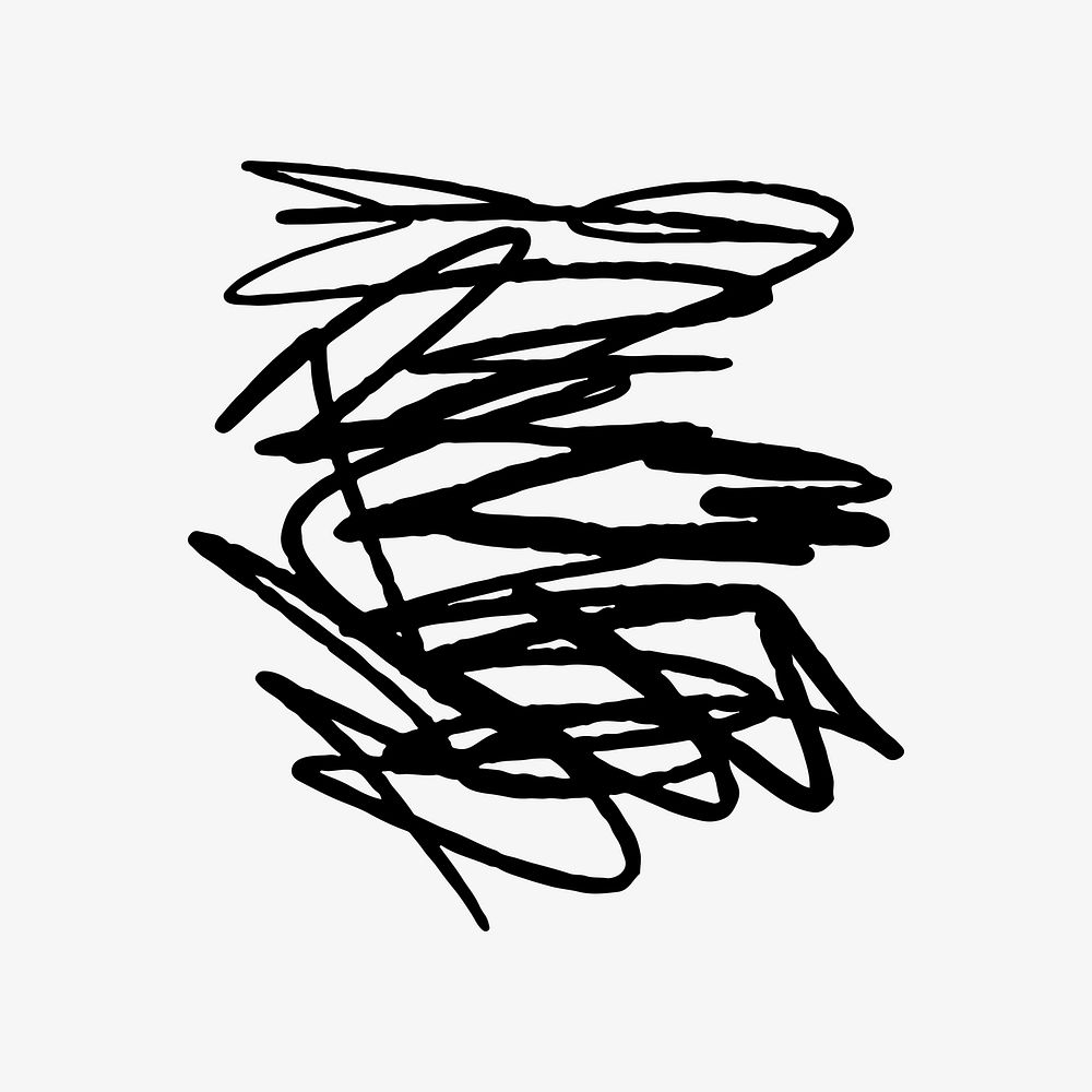 Abstract black scribble art illustration | Free Vector Illustration ...