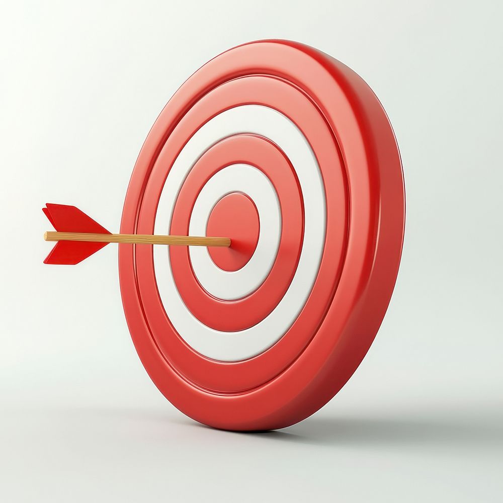 Red bullseye target with arrow | Free Photo Illustration - rawpixel