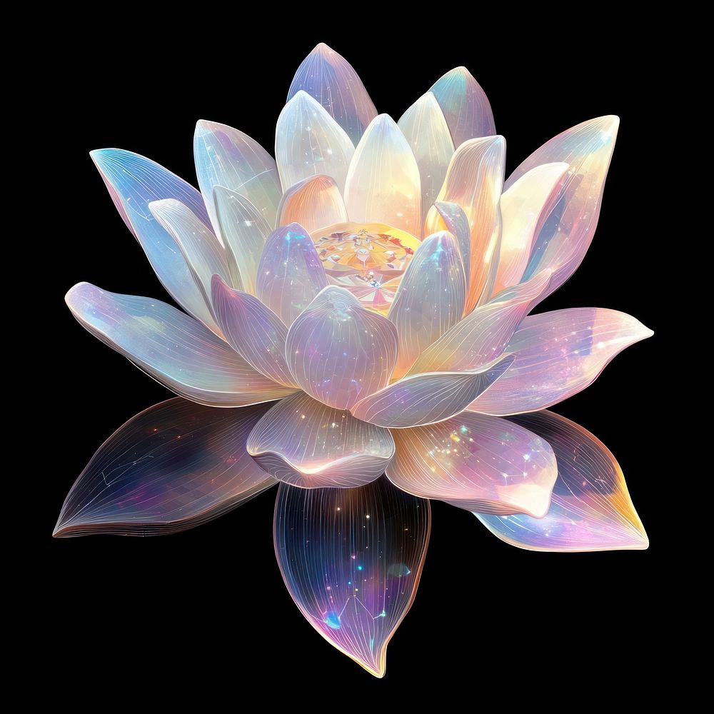 Cosmic lotus flower illustration digital | Free Photo Illustration ...