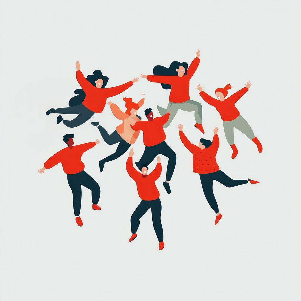 Joyful group jumping celebration | Free Photo Illustration - rawpixel