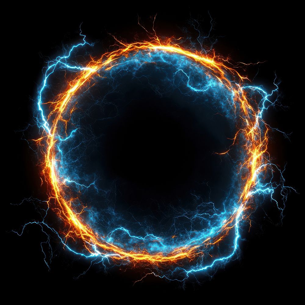 Amber electric ring lightning effect | Free Photo - rawpixel