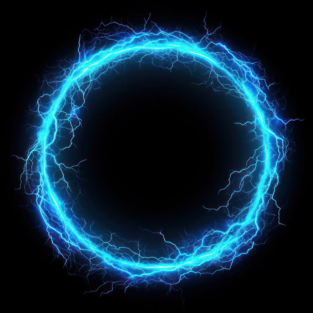 Cyan electric ring lightning glowing | Free Photo - rawpixel