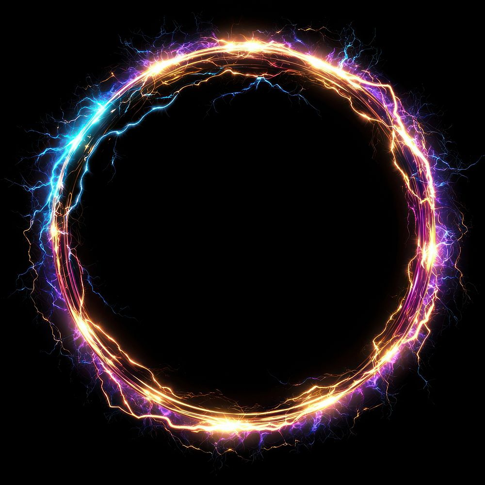 Gold electric ring glowing purple | Free Photo - rawpixel