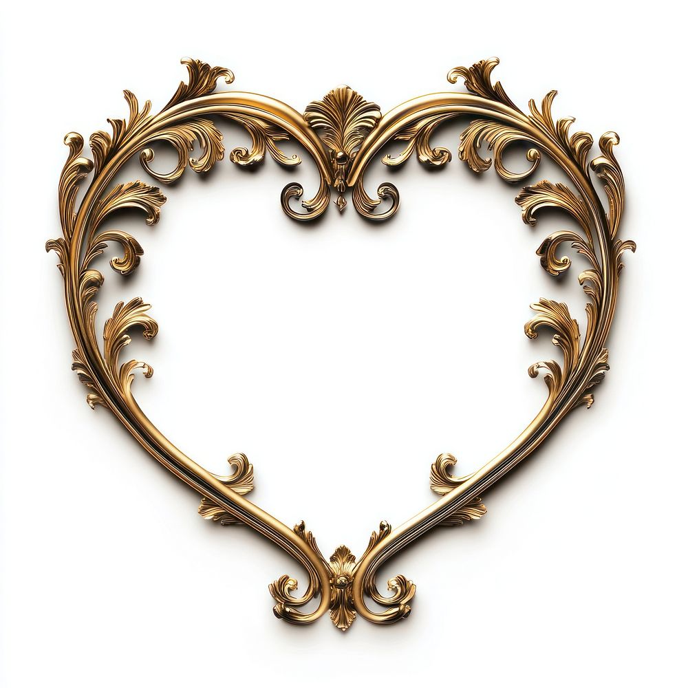 Elegant gold heart frame design | Free Photo - rawpixel
