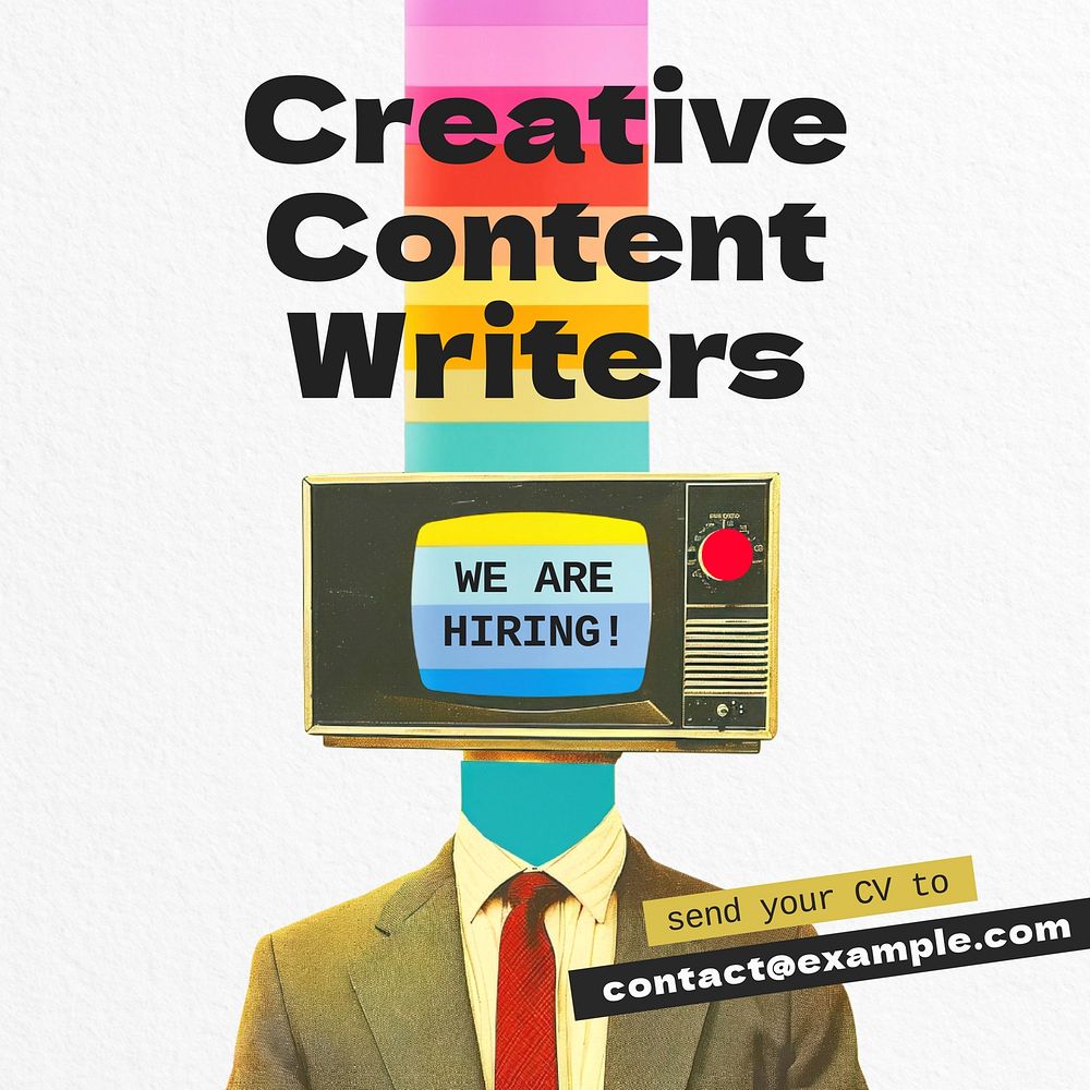 Hiring vintage Instagram post template | Premium Vector Template - rawpixel