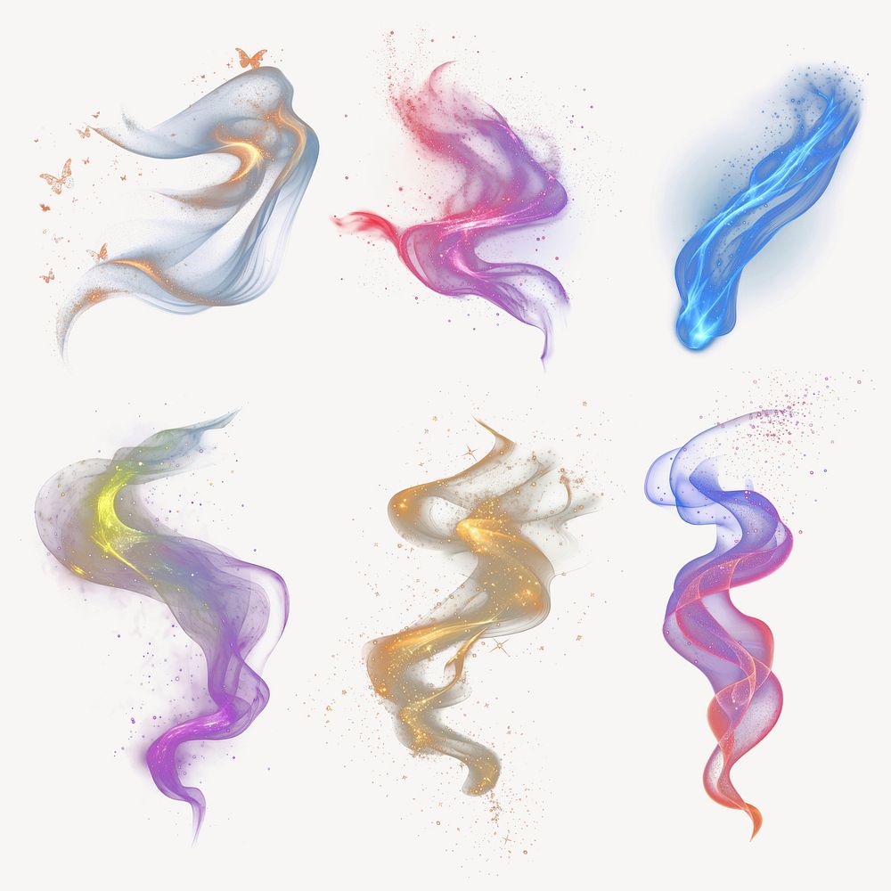 Ethereal flow design element set | Free Photo - rawpixel