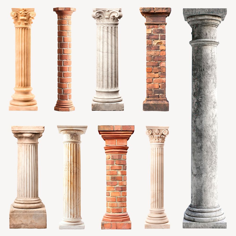 Classic architectural column design element | Free PSD - rawpixel