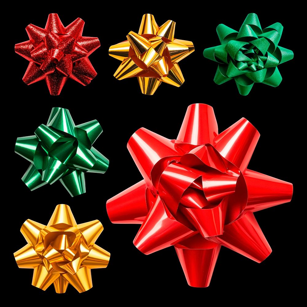 Colorful festive gift bow design | Free PSD - rawpixel