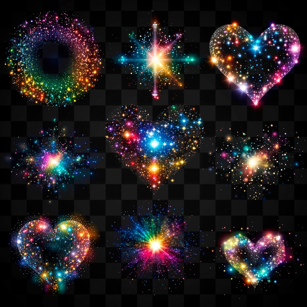 Colorful sparkling shape design element | Free PSD - rawpixel