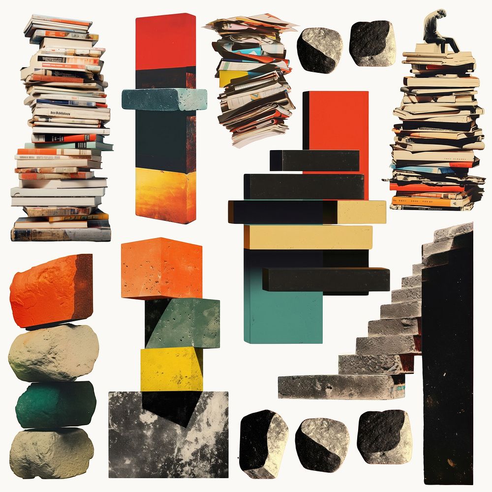 Neo-modern book collage design element | Free Photo - rawpixel