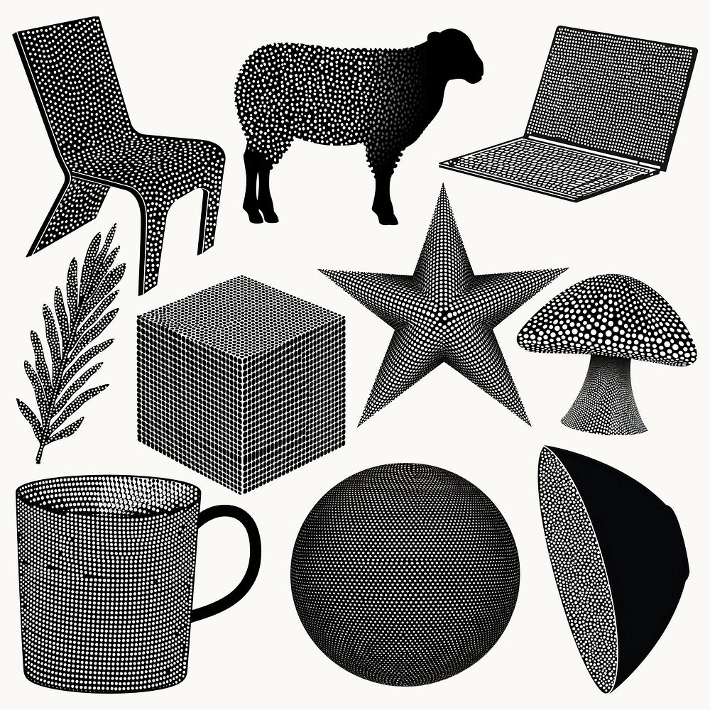 Dotted pattern design element psd | Free PSD - rawpixel