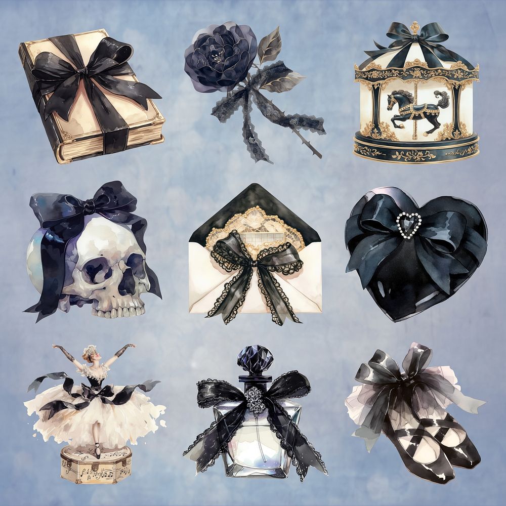 Elegant gothic-themed decorative design element | Free PSD - rawpixel