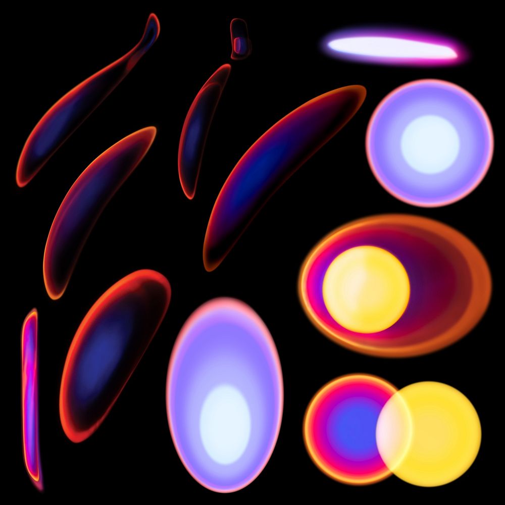 Abstract neon shapes black design | Premium PSD - rawpixel