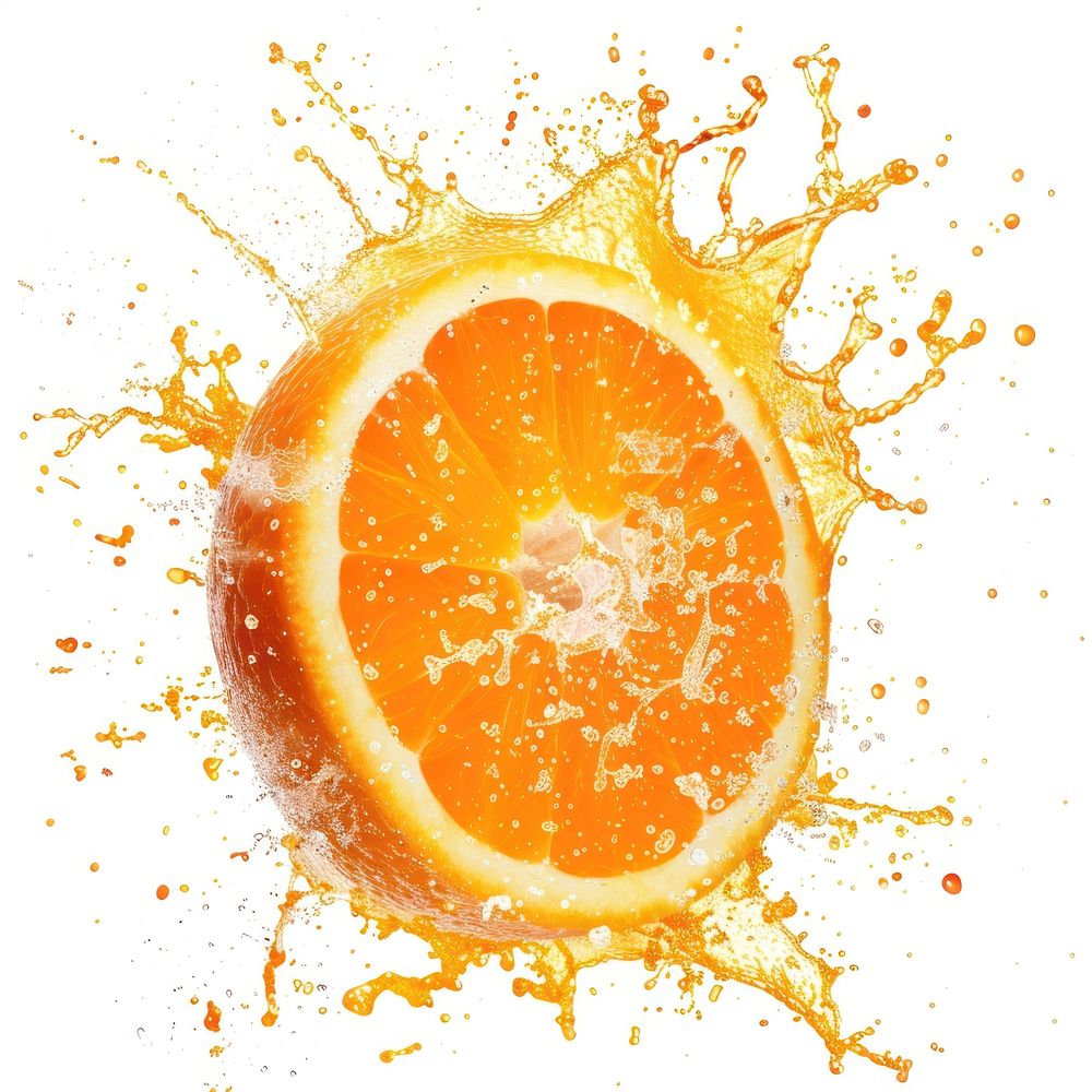 Exploding 1 orange fruit drink | Free Photo - rawpixel
