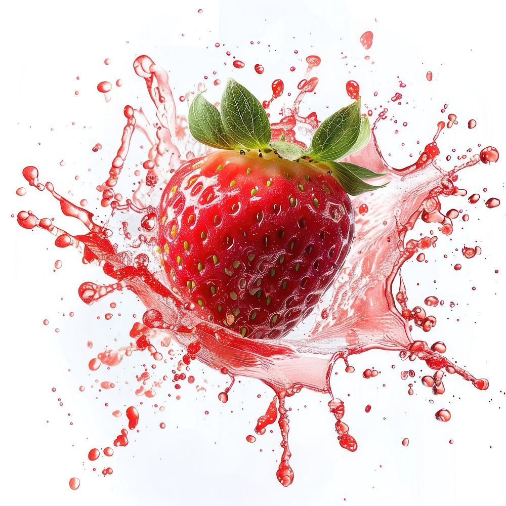 Exploding 1 strawberry food produce | Free Photo - rawpixel
