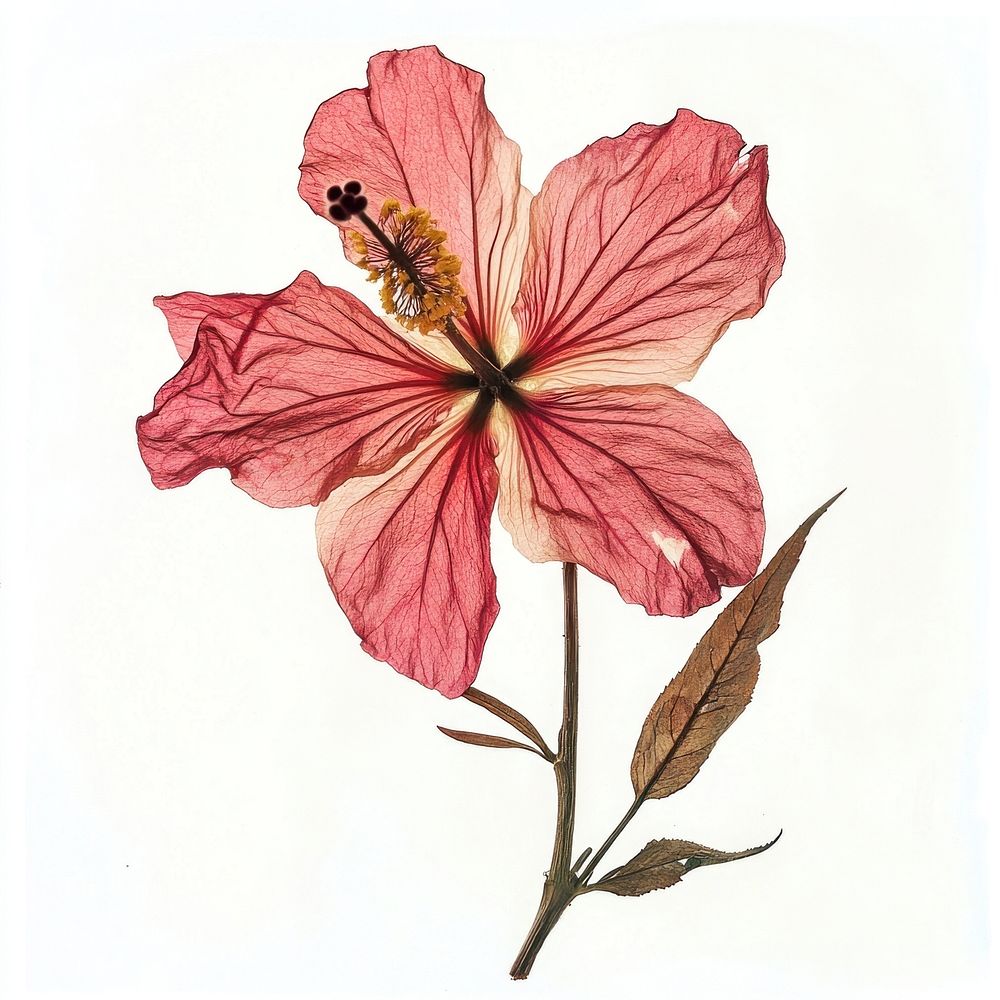 Pressed Hibiscus hibiscus flower illustration. | Free Photo - rawpixel