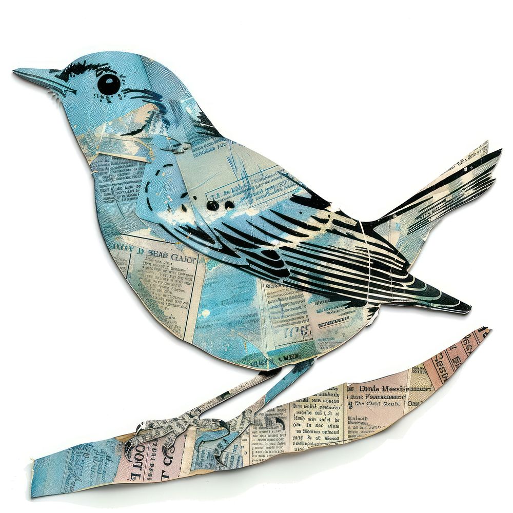 Blue bird shape collage cutouts | Free Photo Illustration - rawpixel