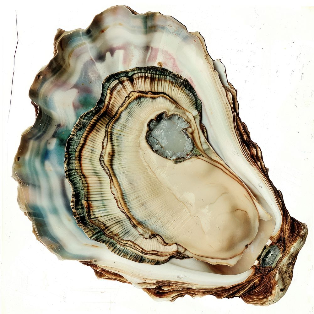 Oyster shape collage cutouts seashell | Free Photo Illustration - rawpixel