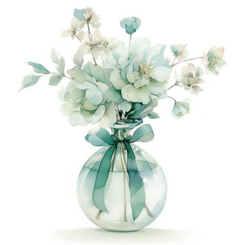 Flower vase art graphics pottery. | Free Photo Illustration - rawpixel