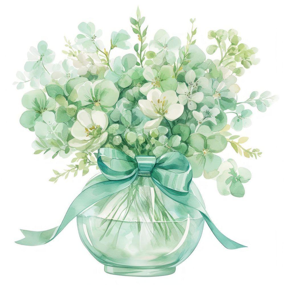 Flower vase art graphics pattern. | Free Photo Illustration - rawpixel