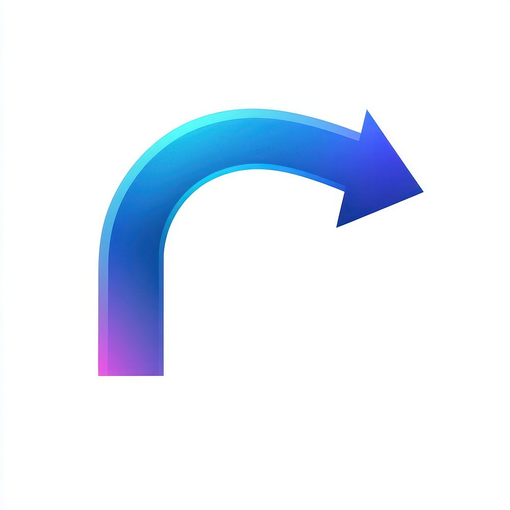 Blue gradient u-turn arrow graphic | Free Photo Illustration - rawpixel