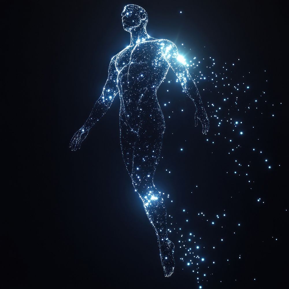 Holographic human figure light futuristic | Free Photo - rawpixel