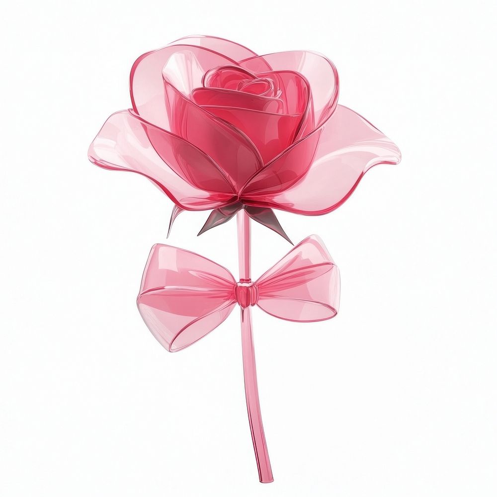 Coquette rose illustration translucent flower. | Free Photo ...
