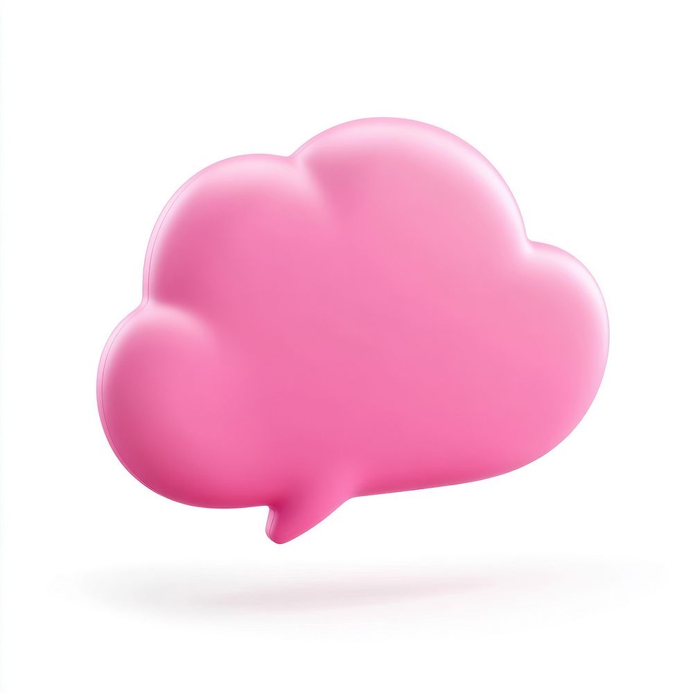 Fuchsia-pink Cloud shape illustration isolated | Free Photo ...