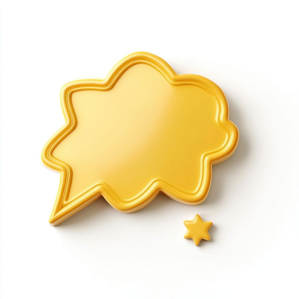 Goldenrod-yellow thought bubble shape illustration | Free Photo ...