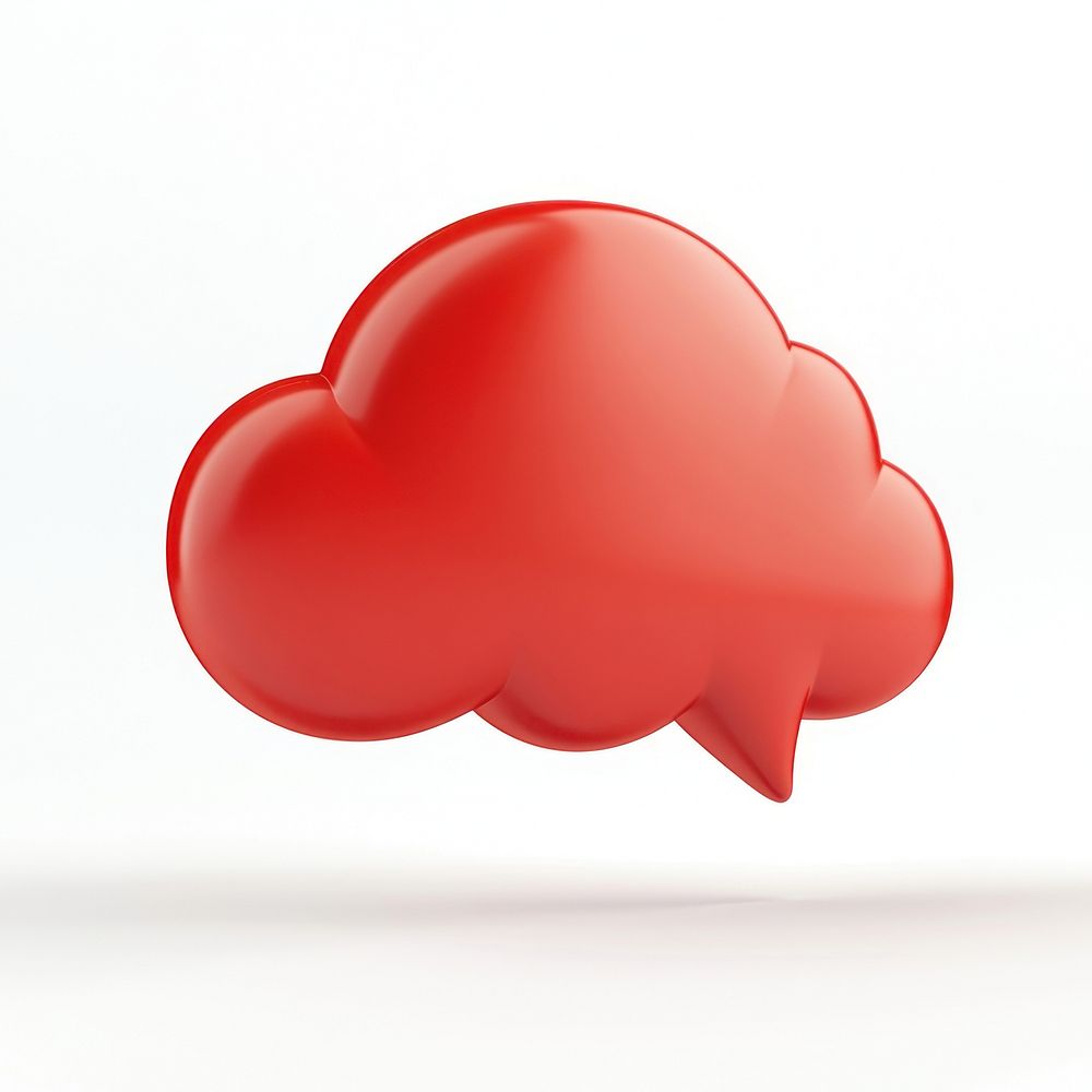 Scarlet-red Cloud shape illustration isolated | Free Photo Illustration ...