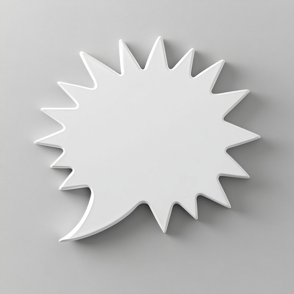 Spiky shape starburst outline white | Free Photo Illustration - rawpixel