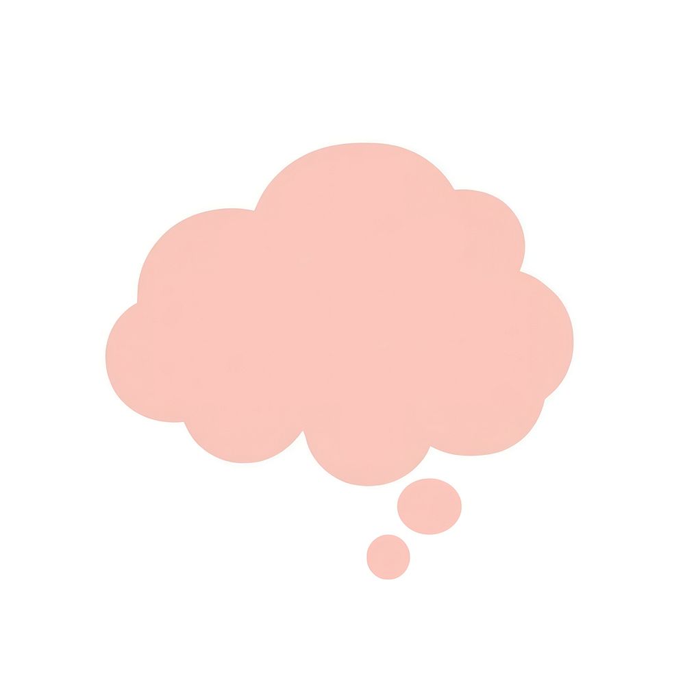 Thinking bubble simple pink communication. | Free Photo Illustration ...