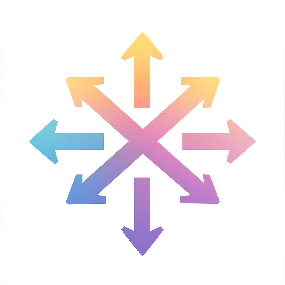 Pastel gradient four junction arrows | Free Photo Illustration - rawpixel