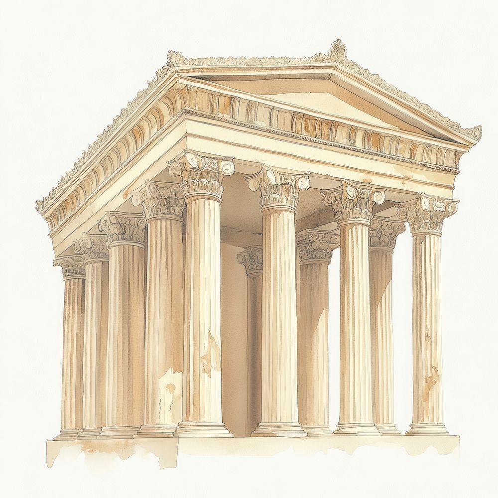 An ancient architecture parthenon building | Free Photo Illustration ...