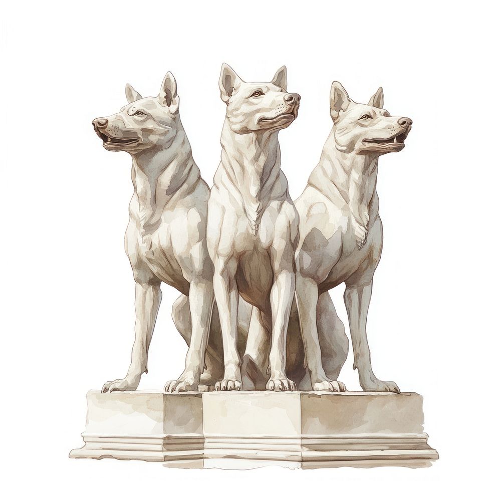 An ancient greek Cerberus three | Free Photo Illustration - rawpixel
