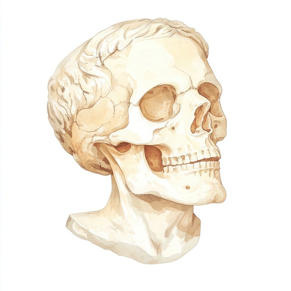 An ancient greek Skull art | Free Photo Illustration - rawpixel