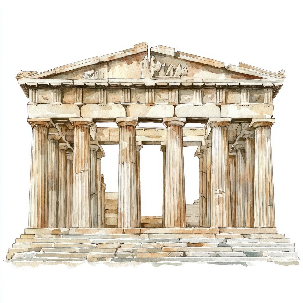 An ancient greek Parthenon architecture | Free Photo Illustration ...