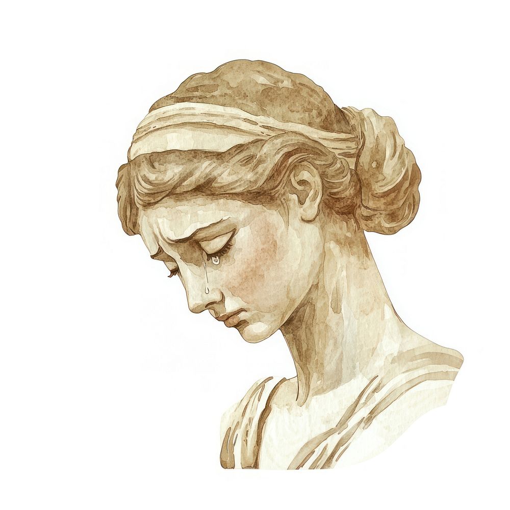 An ancient greek Goddess sad | Free Photo Illustration - rawpixel