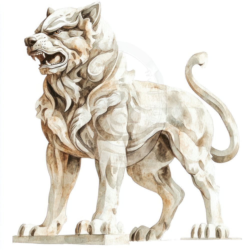 An ancient greek Cerberus statue | Free Photo Illustration - rawpixel