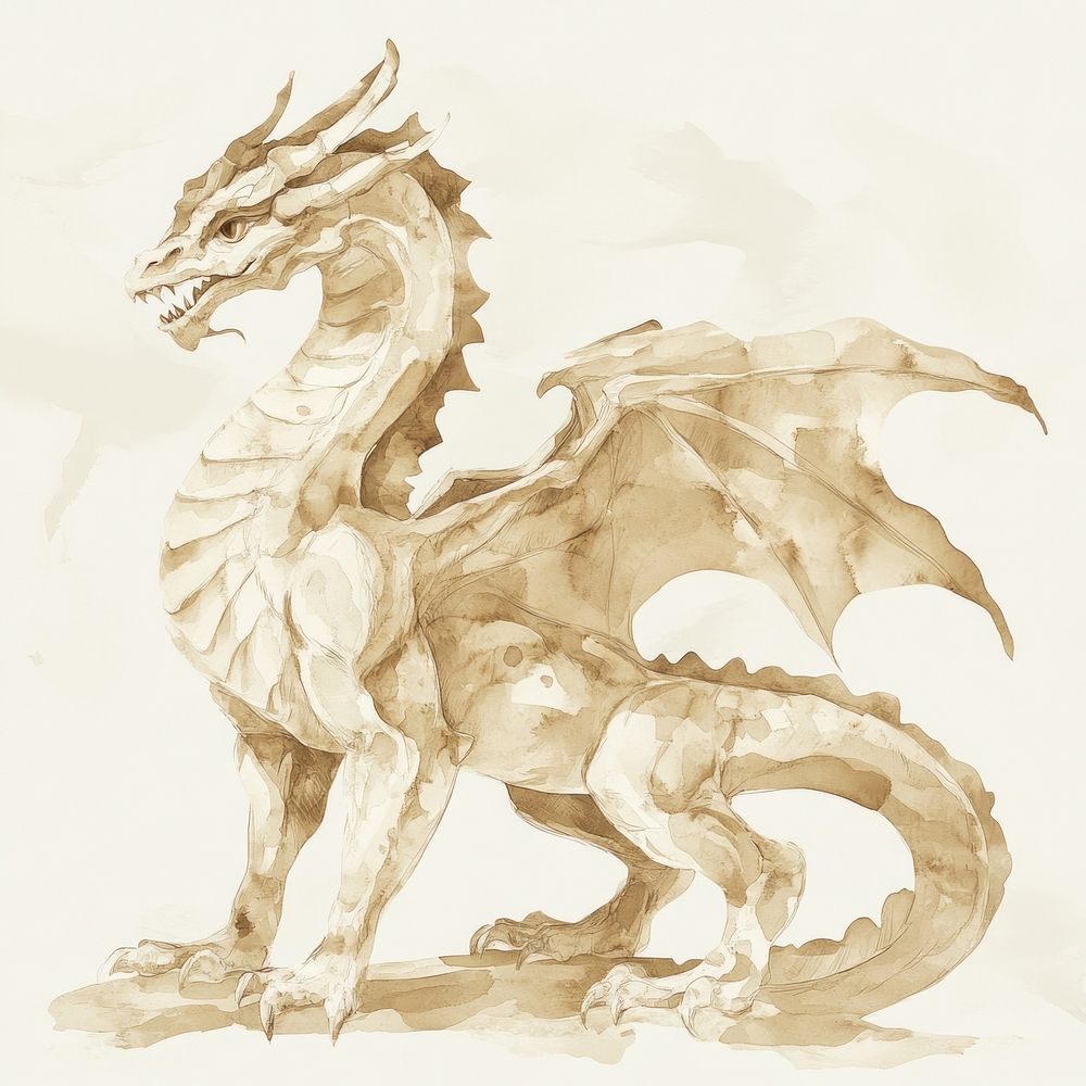 An ancient greek dragon art | Free Photo Illustration - rawpixel