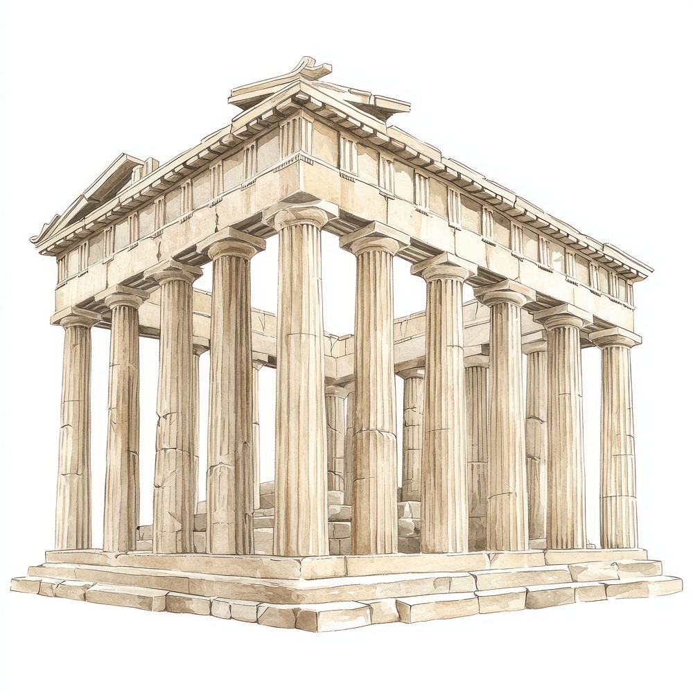 An ancient greek Parthenon architecture | Free Photo Illustration ...