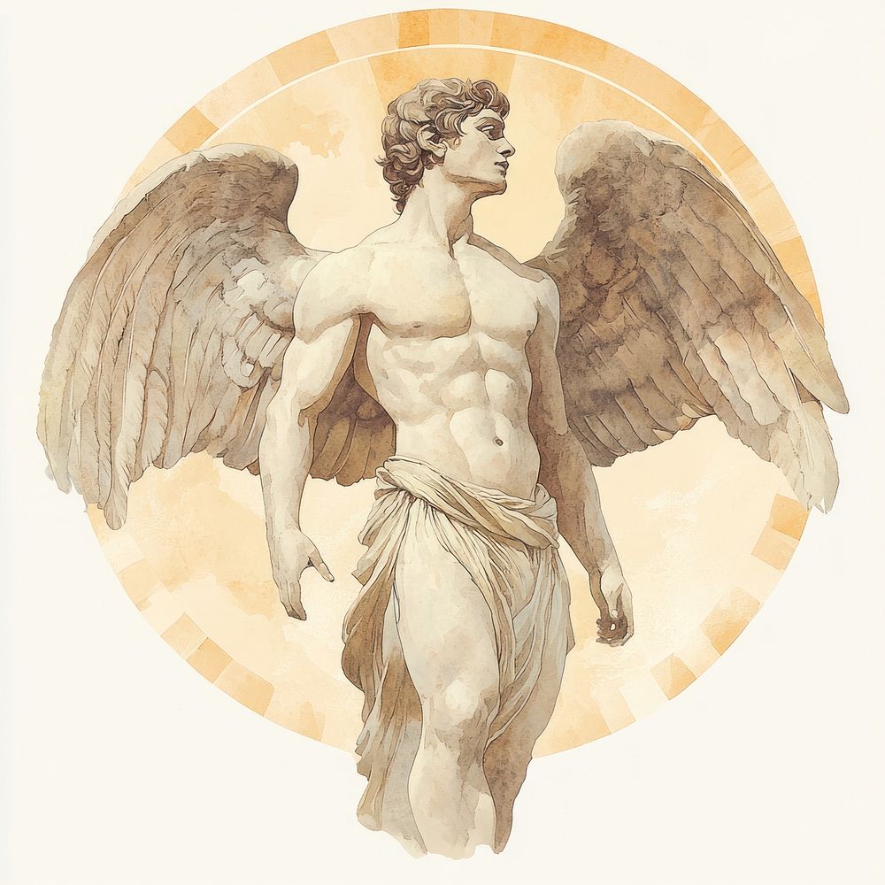 An ancient greek Typhon archangel | Free Photo Illustration - rawpixel